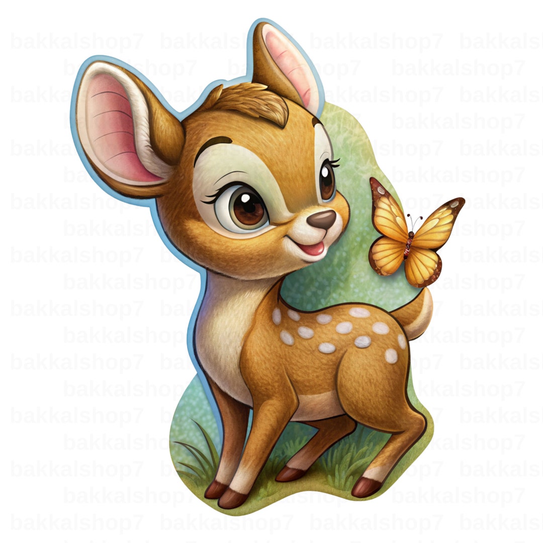 Cute Bambi Clipart, Bambi Png, Transparent Design, DİGİTAL DOWNLOAD - Etsy