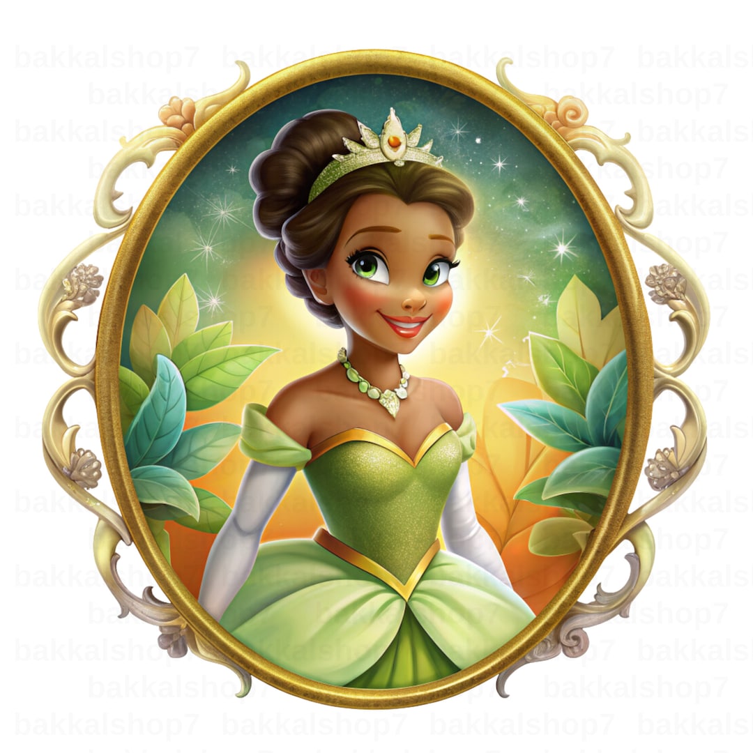 Princess Tiana Clipart, Princess Tiana Png , Transparent Design - Etsy