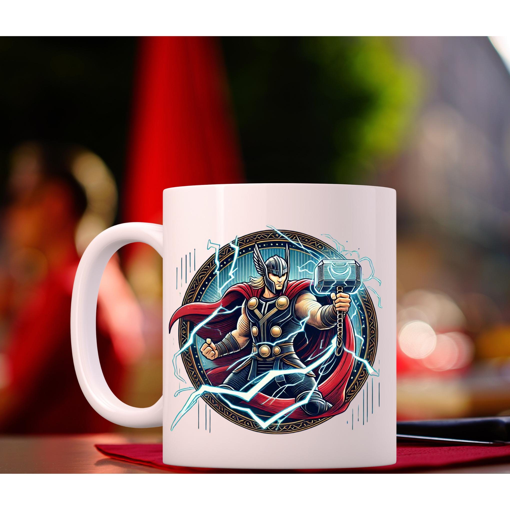 Thor Lightning Hero PNG, Dynamic Thunder God Art, Neon Storm Superhero ...