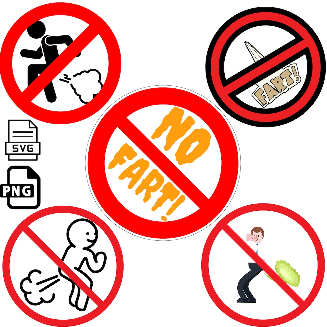 No Fart Png-svg , Funny Sticker - Etsy