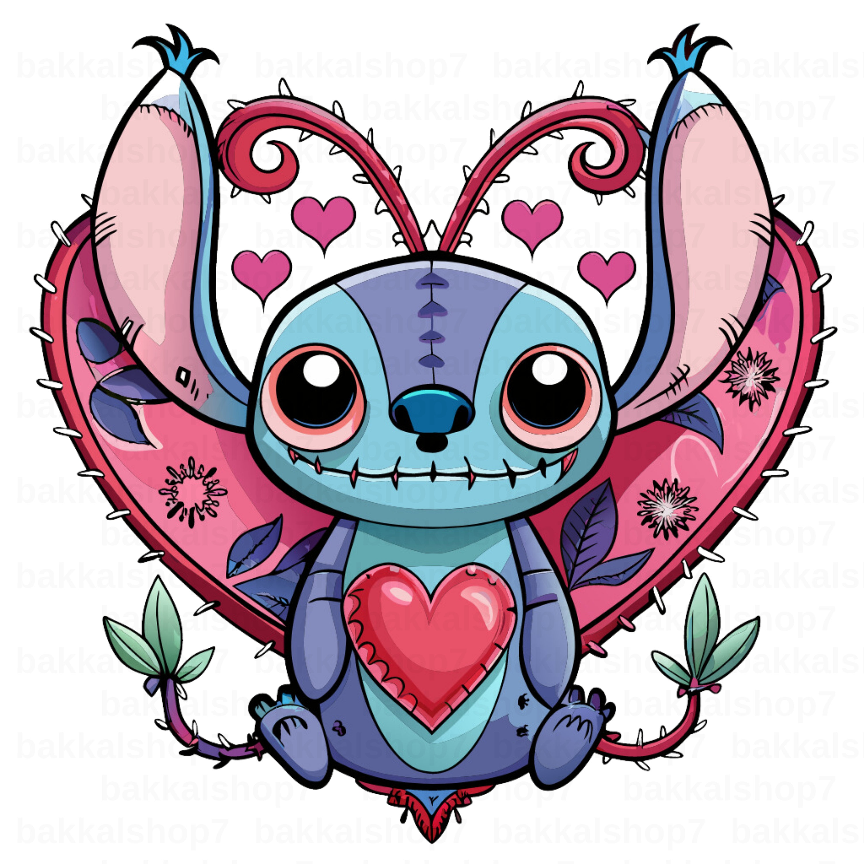 Stitch Png, Stitch Clipart, Transparent Design, Love , DIGITAL DOWLOAD ...