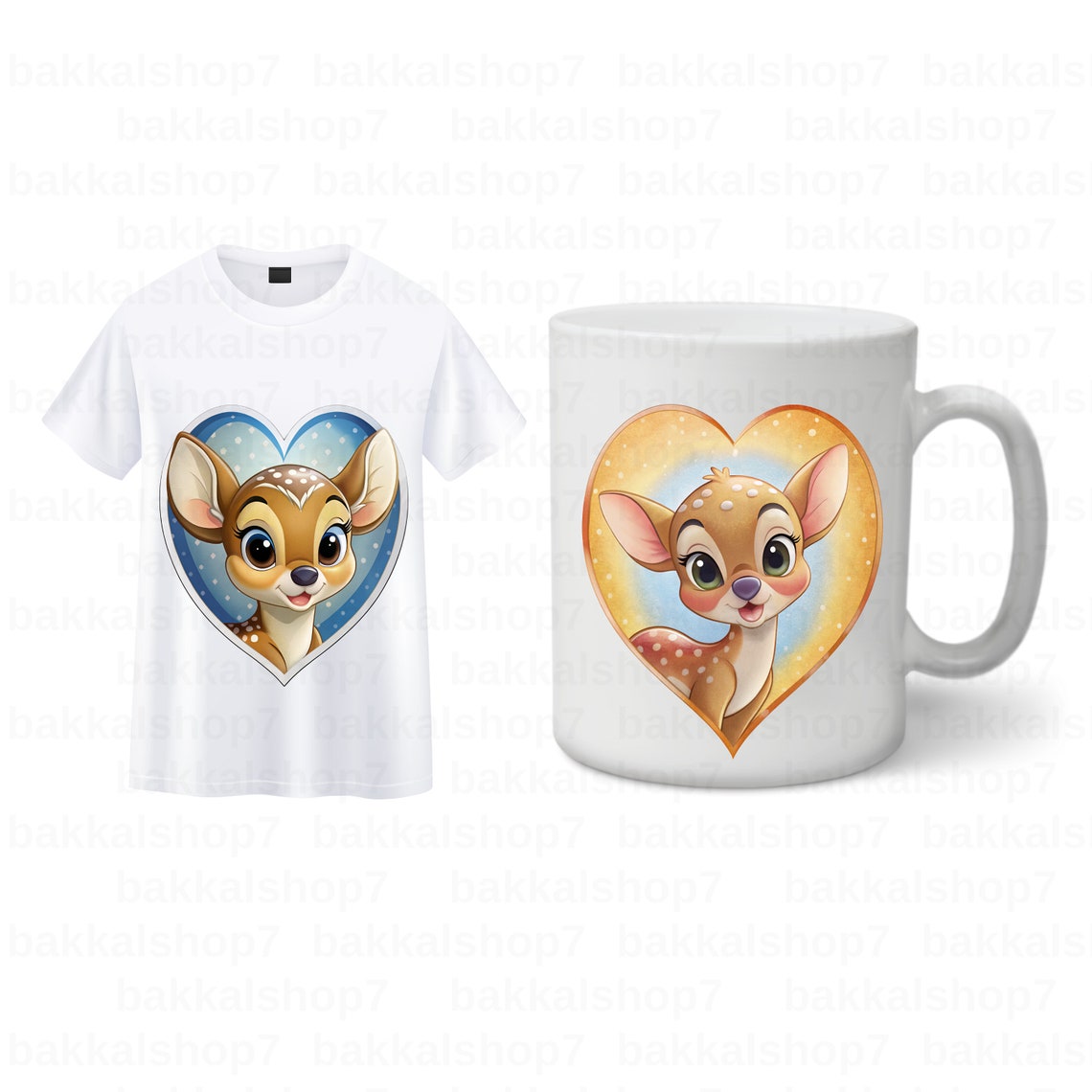 Set of Bambi Clipart PNG Files DIGITAL DOWNLOAD Printable, Instant ...