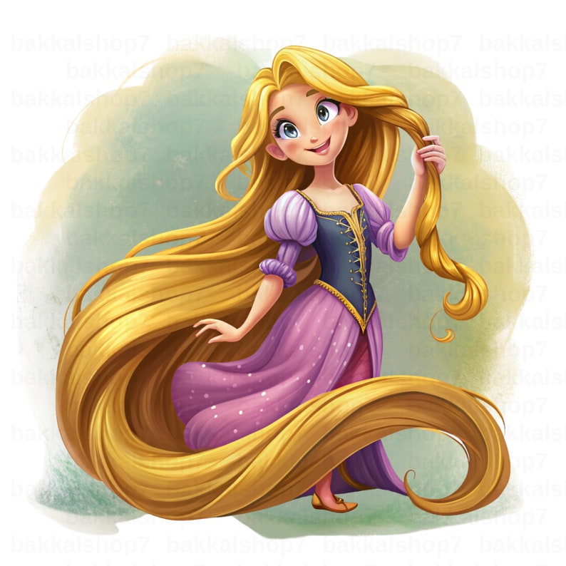 Rapunzel Png, Rapunzel Clipart, Cute Rapunzel , Transparent Design - Etsy