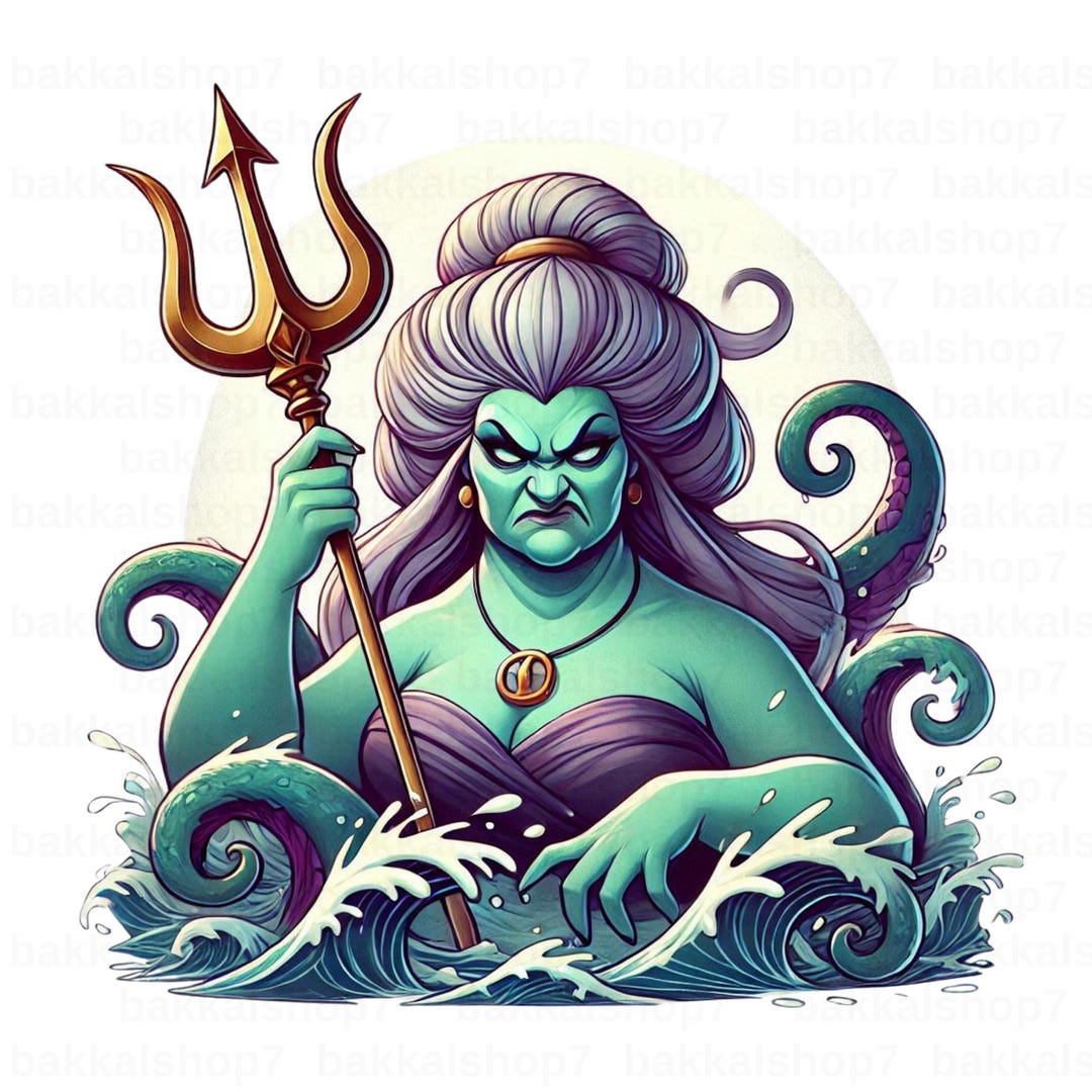 Sea Witch PNG, Villain Ursula Clipart, Princess Ariel, Ursula From the ...