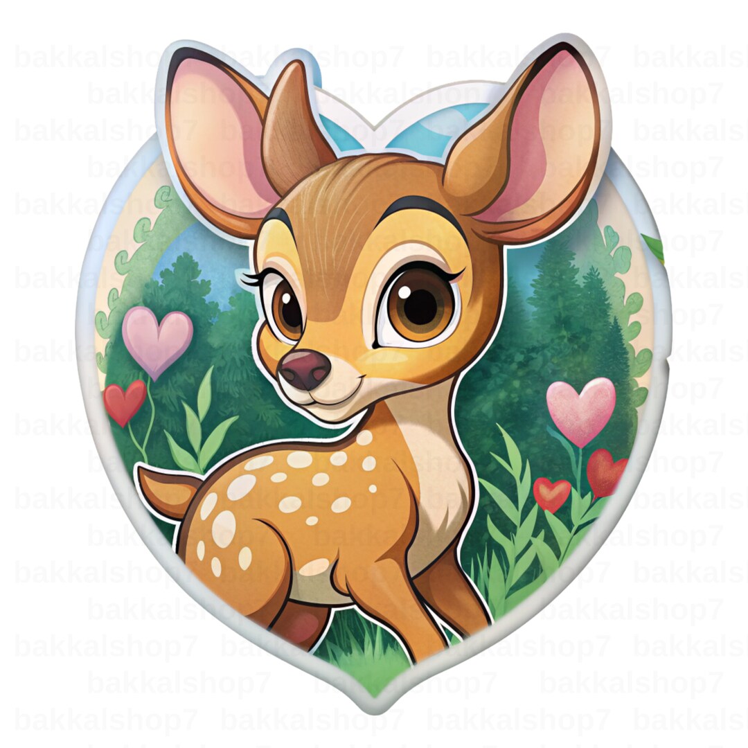 Cute Bambi Clipart, Bambi Png, Transparent Design, DİGİTAL DOWNLOAD - Etsy