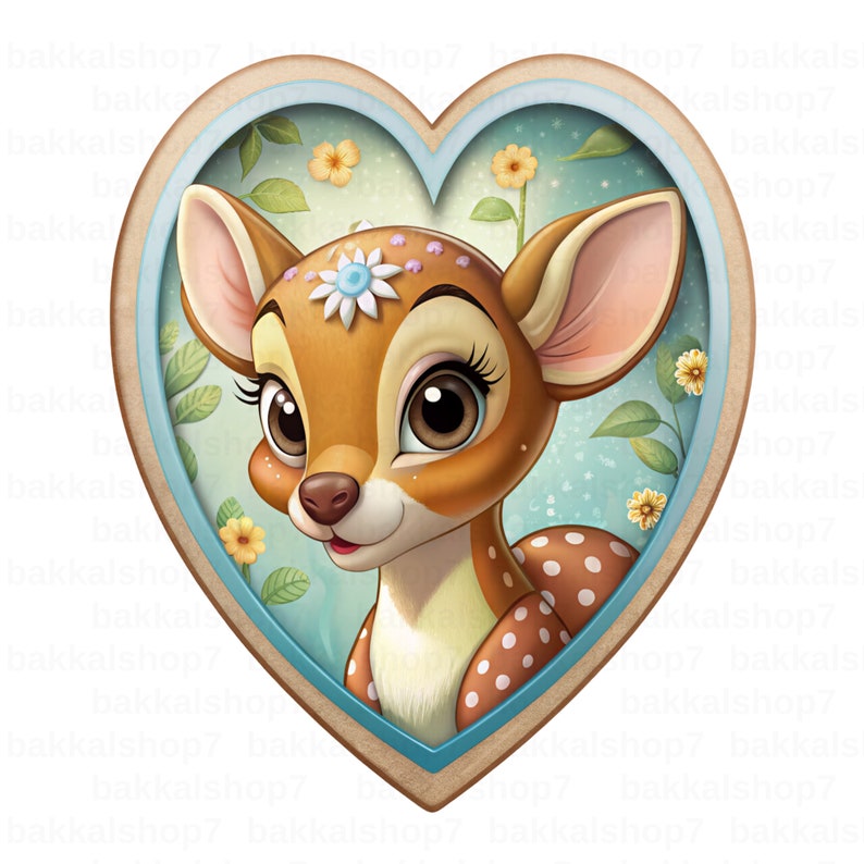 Set of Bambi Clipart PNG Files DIGITAL DOWNLOAD Printable, Instant ...