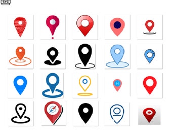 Map Location Icon , Location Maker ,png-svg - Etsy