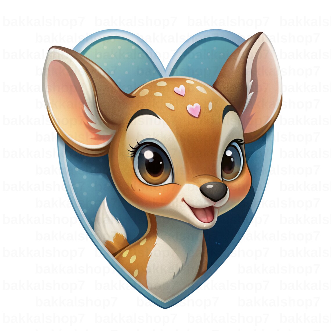 Set of Bambi Clipart PNG Files DIGITAL DOWNLOAD Printable, Instant ...