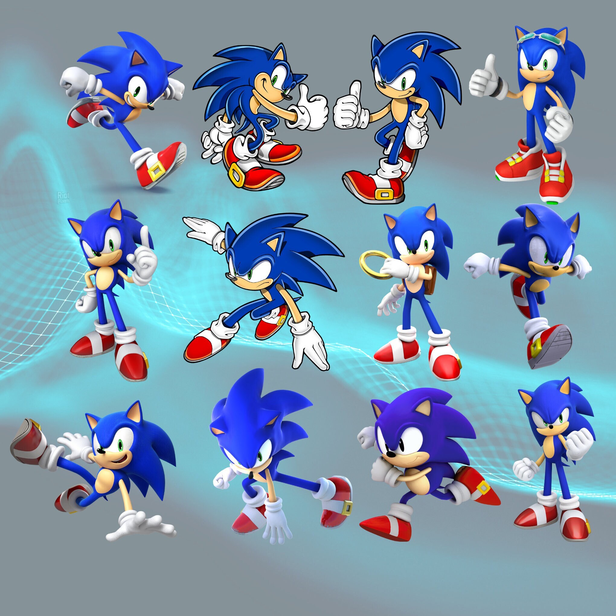 Son!c Clipart Set, Sonic Png Bundle, Cartoon Kids 12 Png -svg - Etsy
