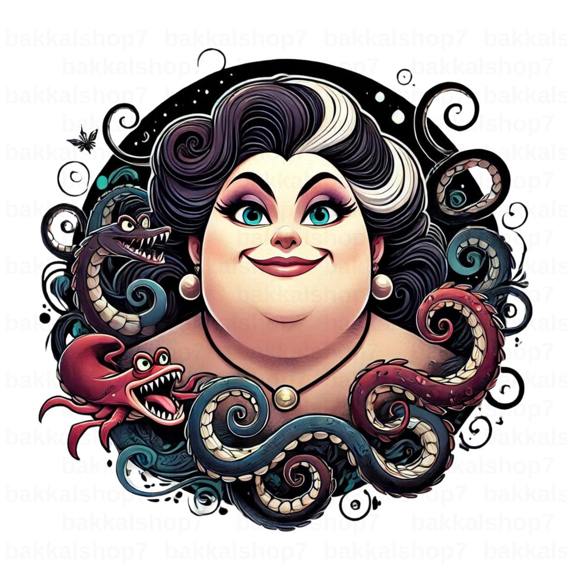 Sea Witch PNG, Villain Ursula Clipart, Princess Ariel, Ursula From the ...