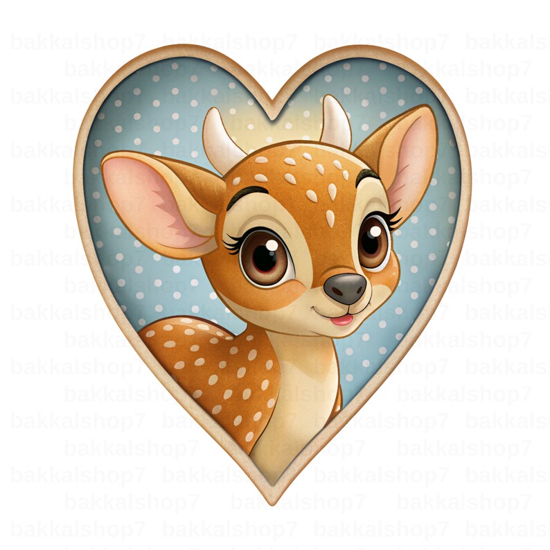 Cute Bambi Clipart, Bambi Png, Transparent Design, DİGİTAL DOWNLOAD ...