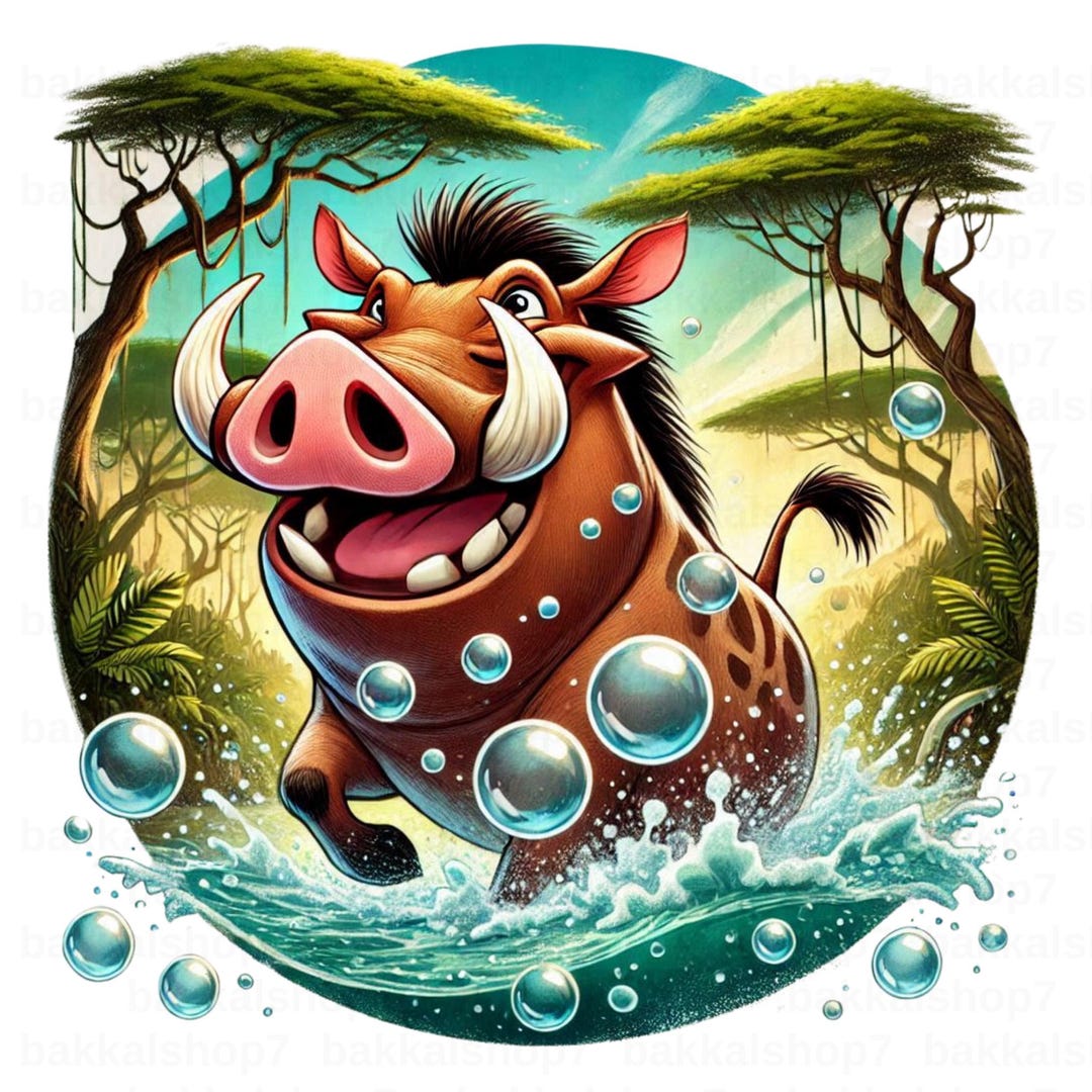 Pumbaa Clipart, Pumbaa PNG , the Lion King, Transparent Design, DIGITAL ...