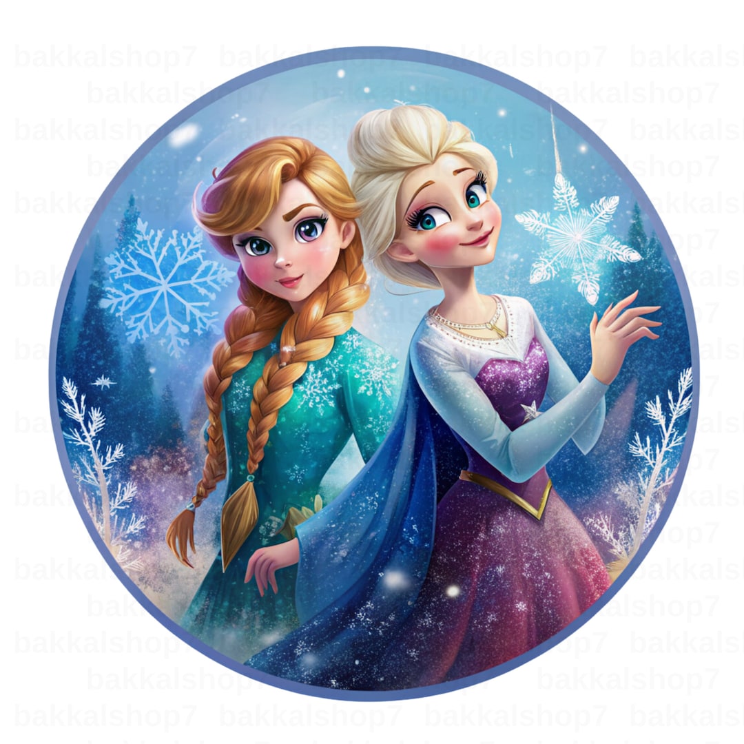 Elsa and Anna Clipart: Frozen Princess PNG (digital Download) - Etsy