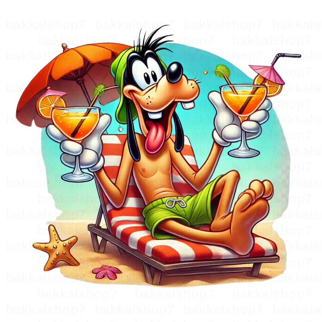 Goofy Summer Wall Art Printable, Beach Cartoon Kids Room Decor - Etsy