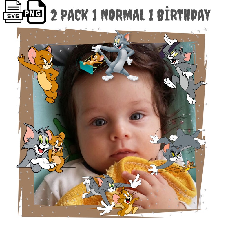 Tom and Jerry Frames Transparent Background PNG/SVG Digital - Etsy