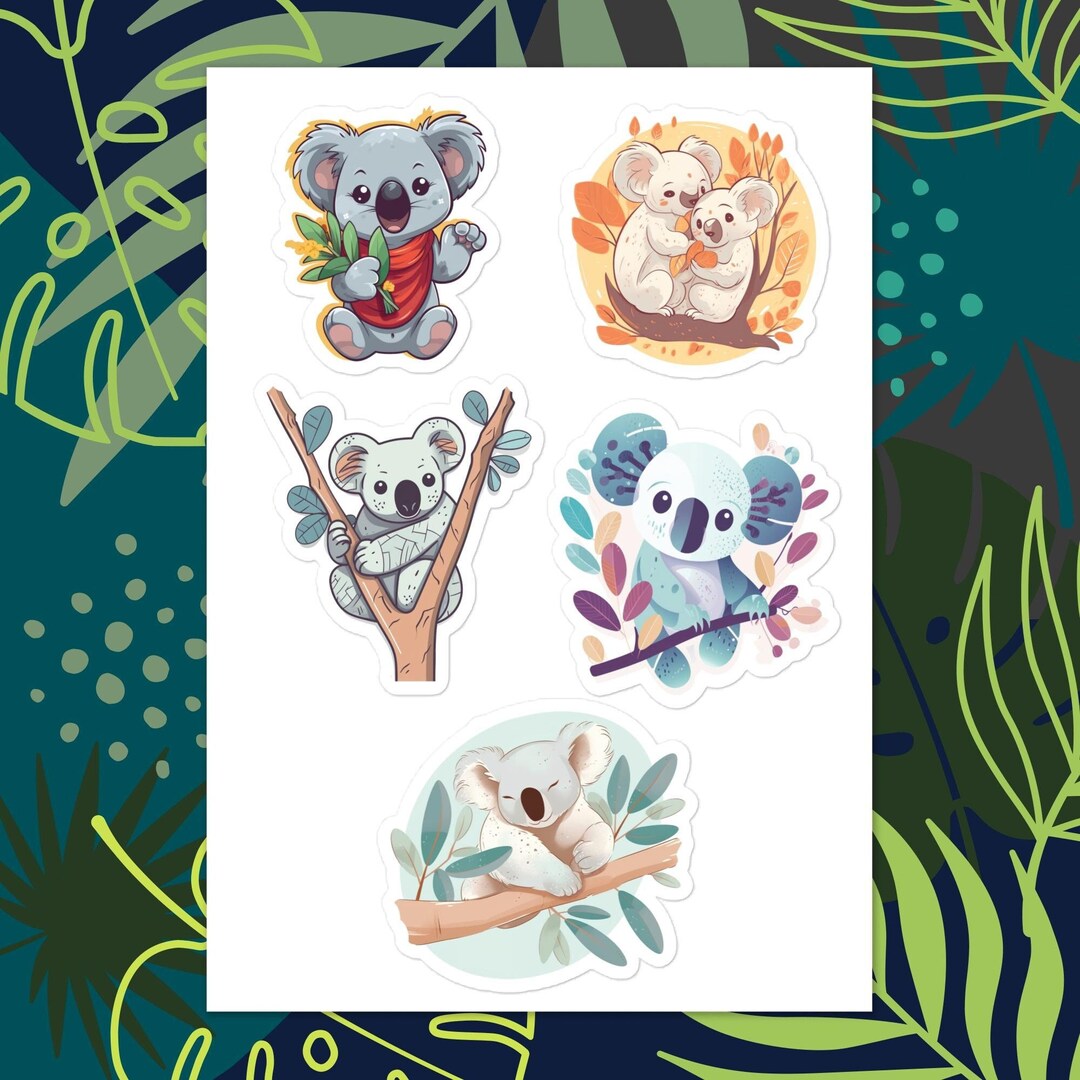 Kawaii Koala Sticker Pack - Etsy