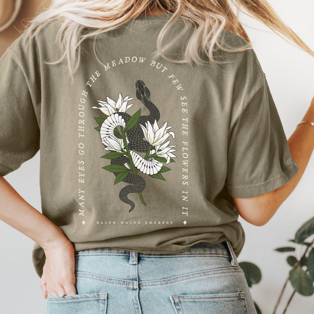 Ralph Waldo Emerson Quote Poet Shirt Granola Girl Aesthetic Snake Shirt ...