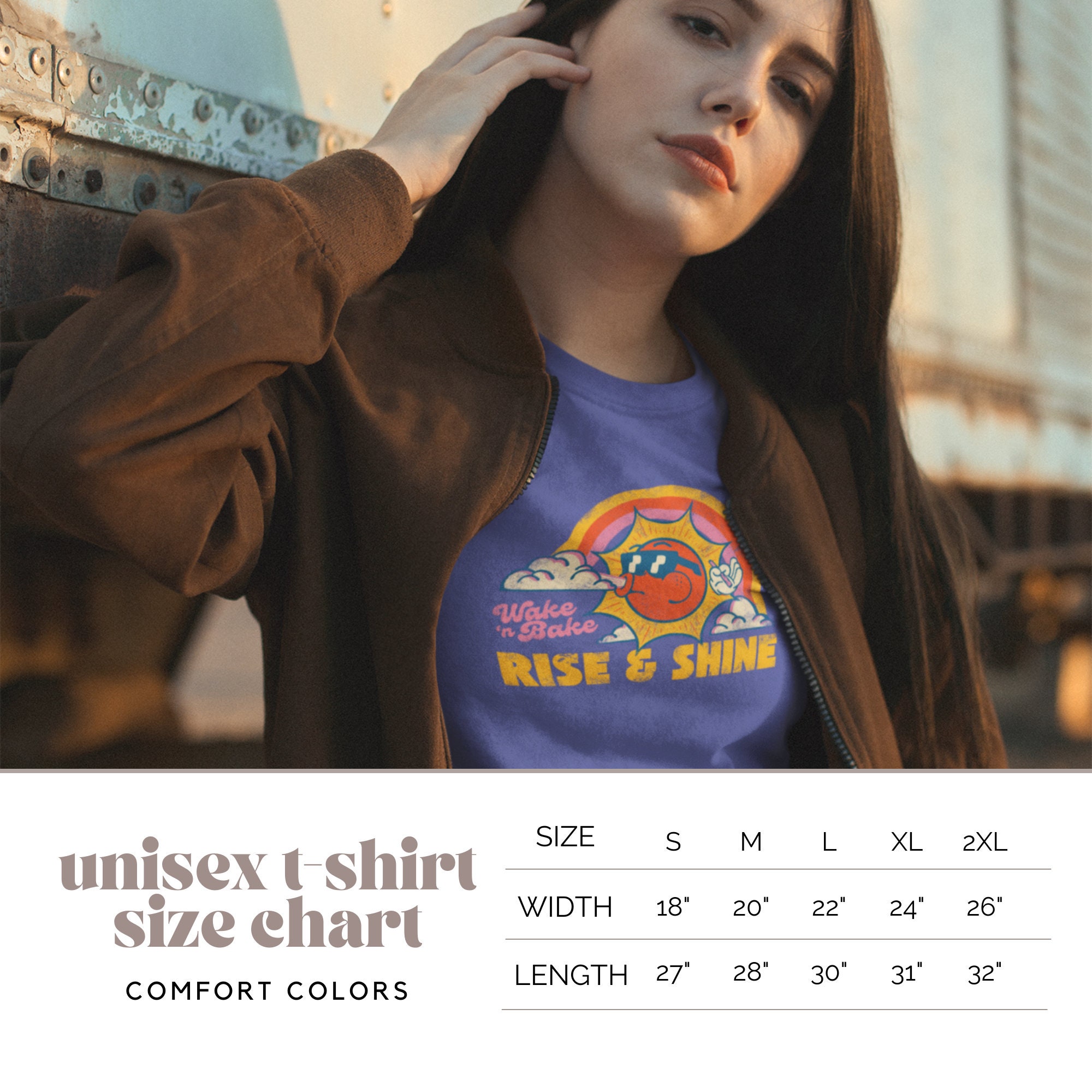 Wake and Bake Stoner Tshirt Cute Weed Clothing Stoner Girl Sun Rainbow ...