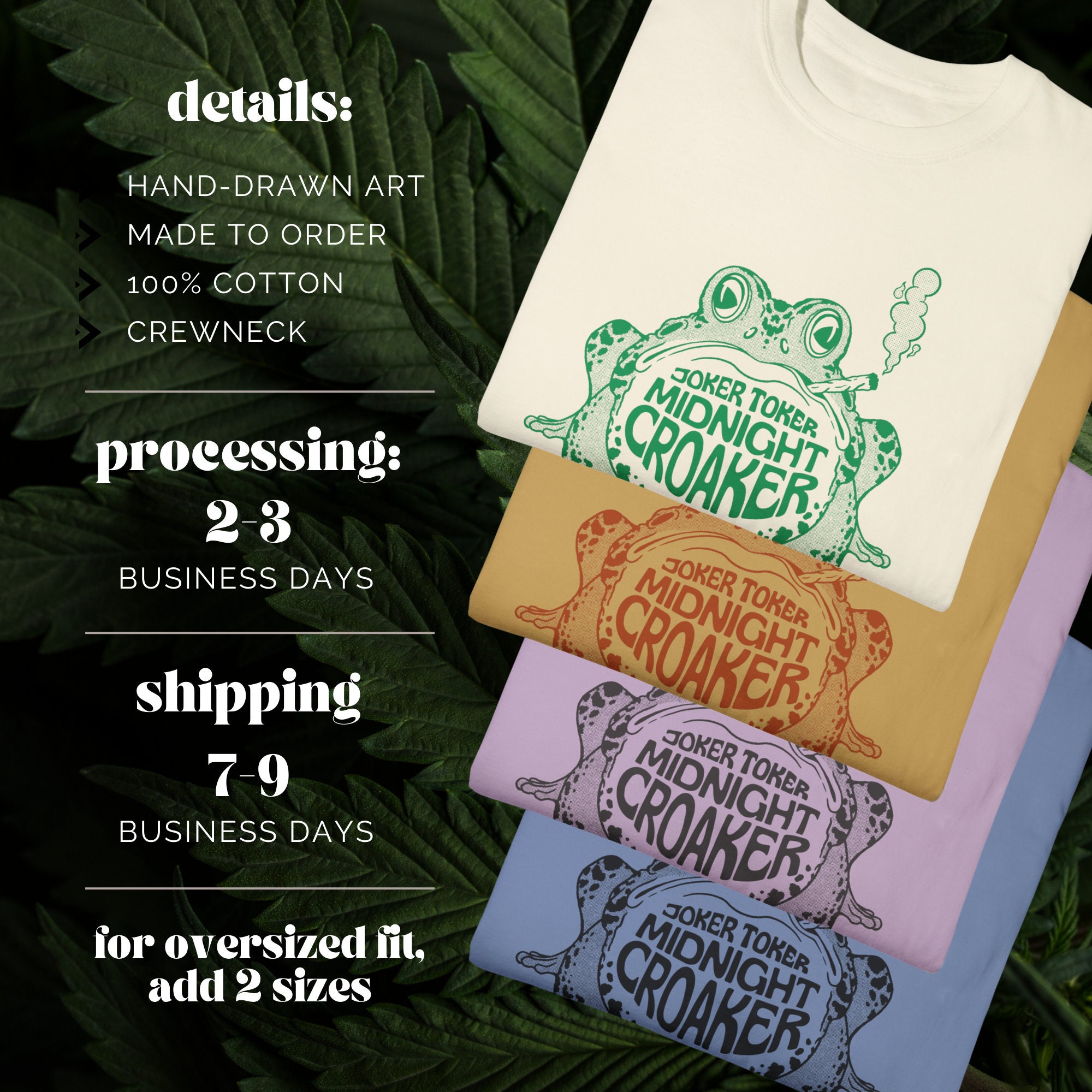 Frog Midnight Toker Stoner T-shirt Stoner Aesthetic Marijuana ...