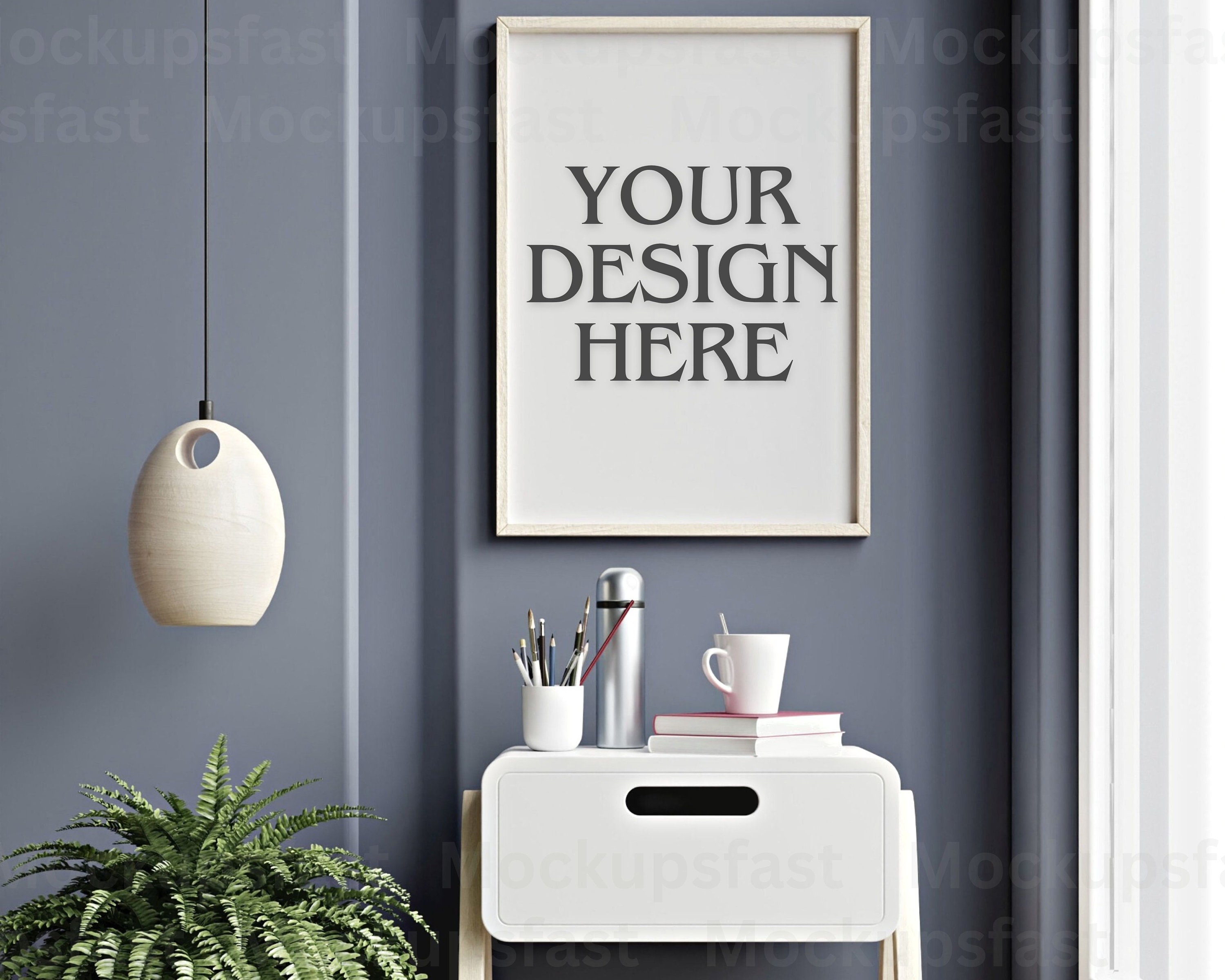 Single Frame Mockup, Modern Frame Mockup, Modern Wall Frame Mockup ...