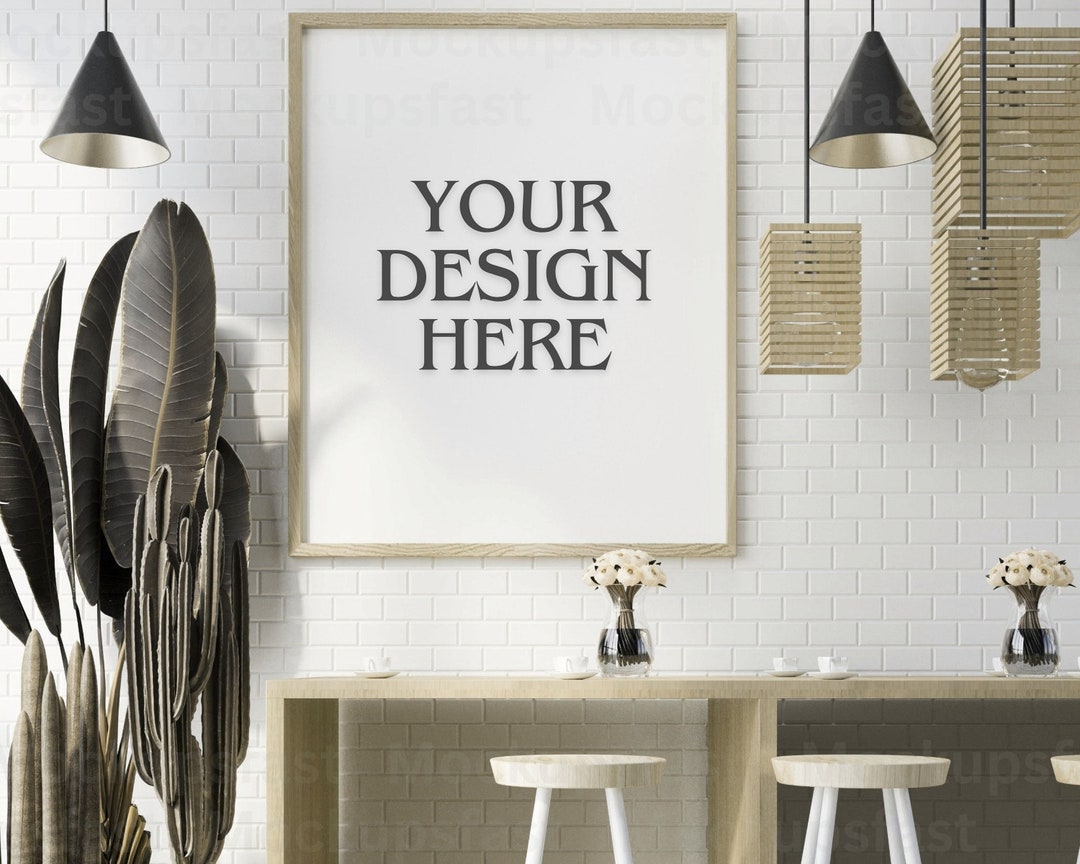 Modern Wall Frame Mockup, Simple Frame Mockup, Digital Frame Mockup ...