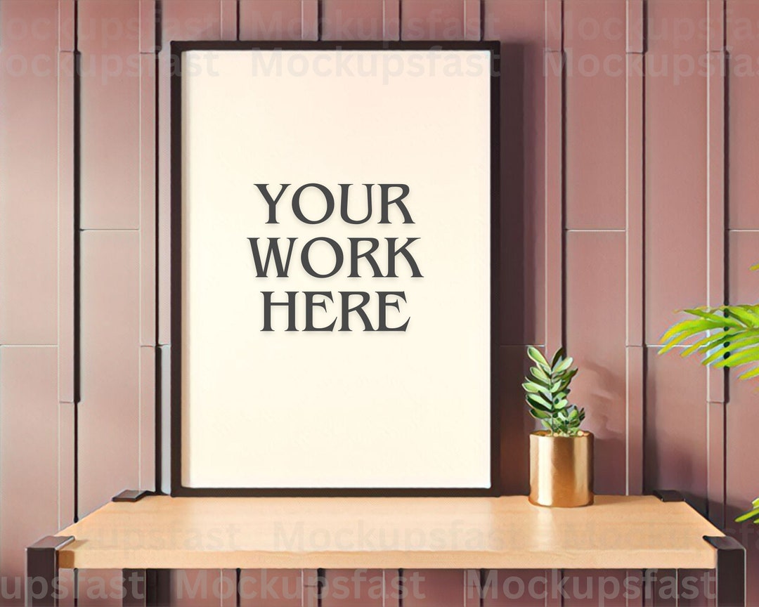 Single Frame Mockup, Vertical Frame Mockup, Digital Frame Mockup ...