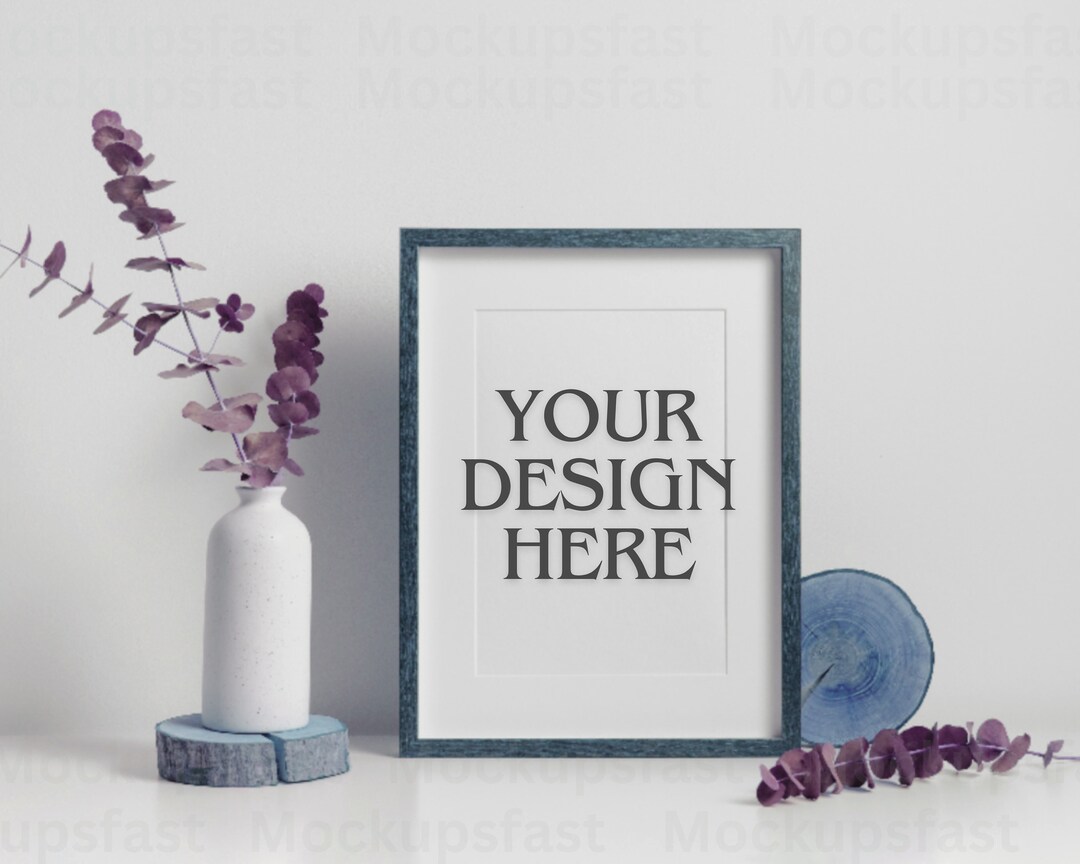 Vertical Frame Mockup, Single Frame Mockup, Simple Frame Mockup, Modern ...