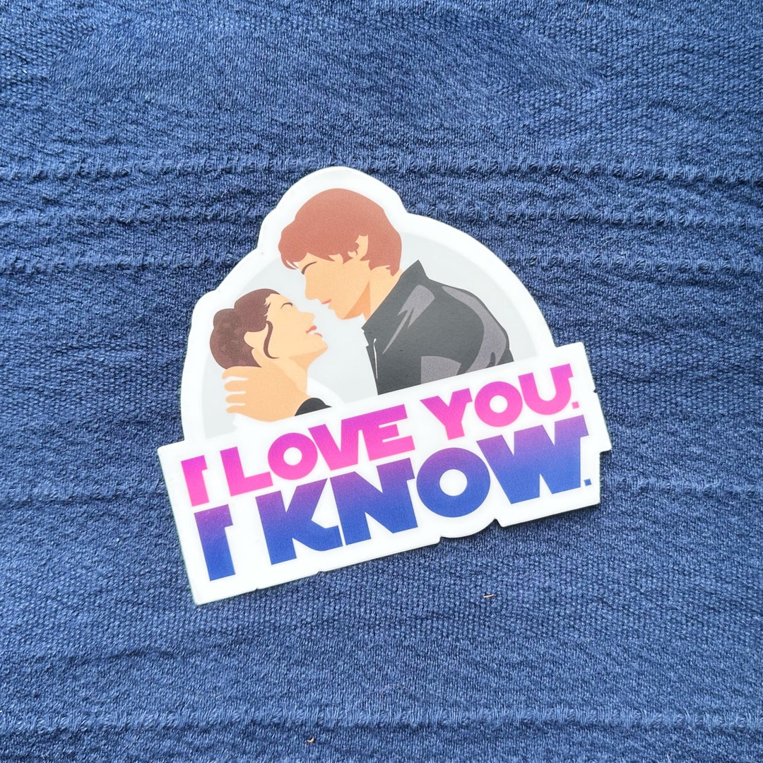 Han Solo and Leia Sticker, Star Wars Vinyl Sticker, Han Solo Stickers ...