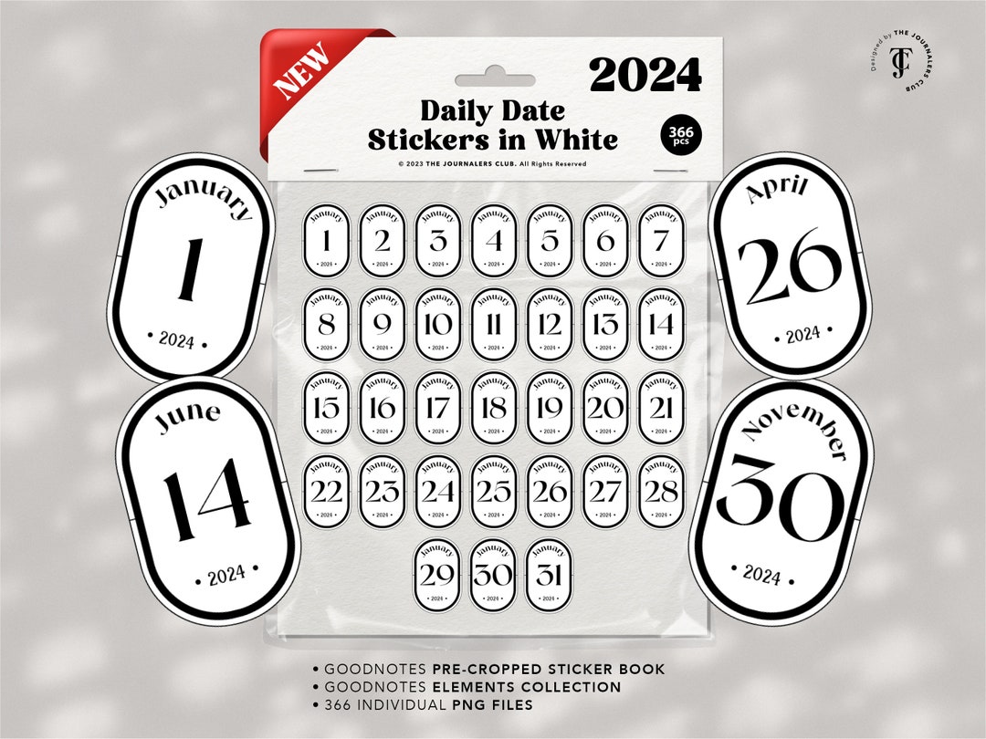 2023 2024 Mini Date Stickers Daily Sticker for Undated Planner 12 ...