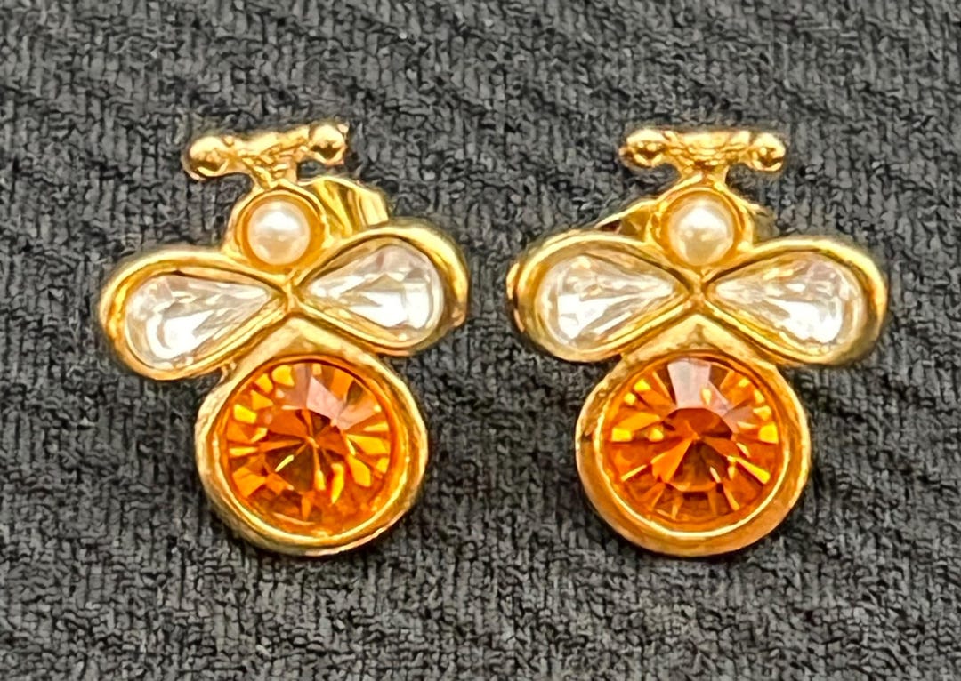 Vintage Lightning Bug/firefly Earrings - Etsy