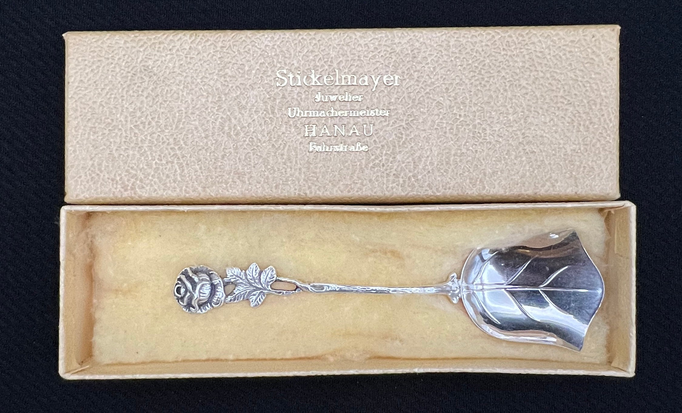 Vintage Stickelmayer Hanau Continental Silver Spoon - Rose Design - Etsy