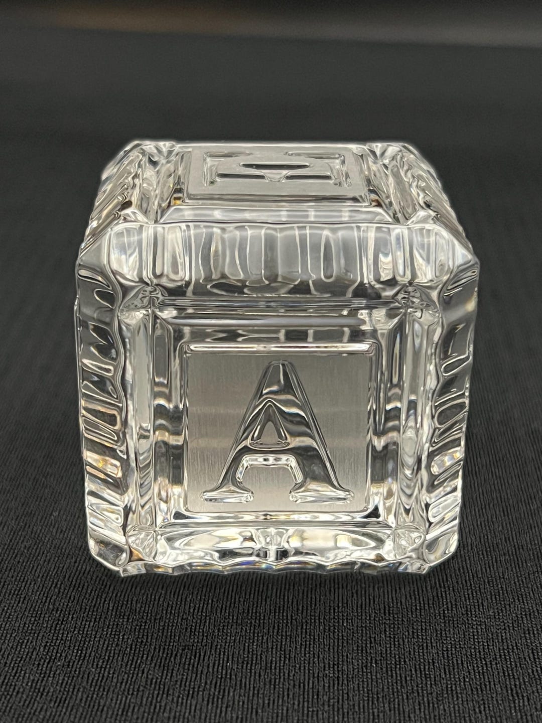 Waterford Crystal Alphabet Block - Small Chip on "c" Side - Etsy