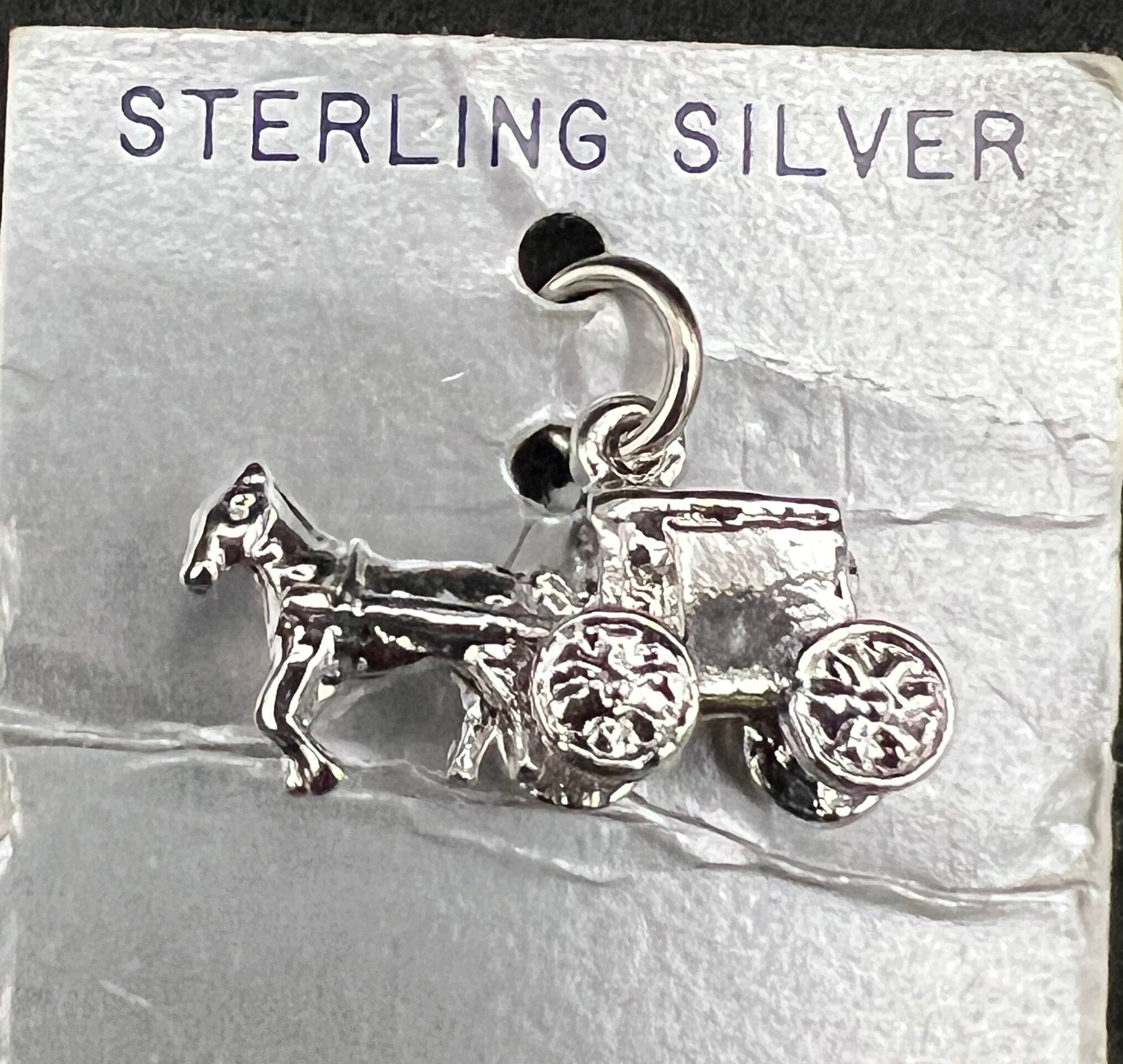 Vintage H Creations Horse and Carriage Sterling Silver Charm - Etsy