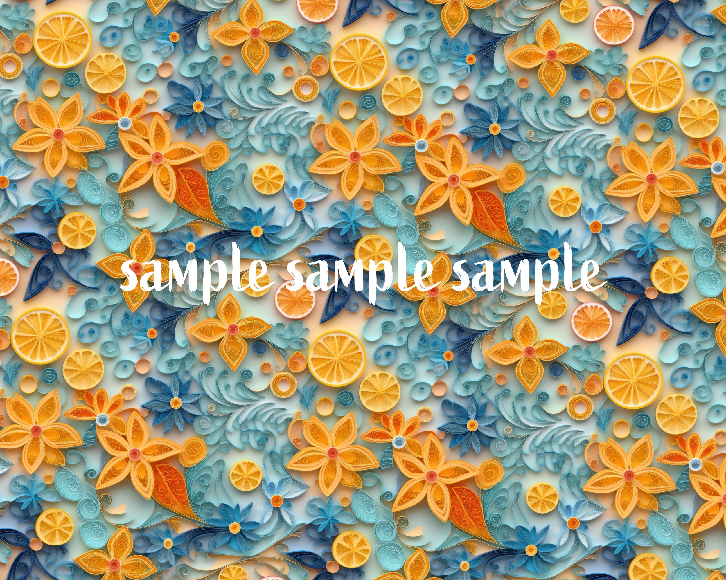 63 Seamless Summer Quilling Patterns: Beach Sun Flowers - Etsy