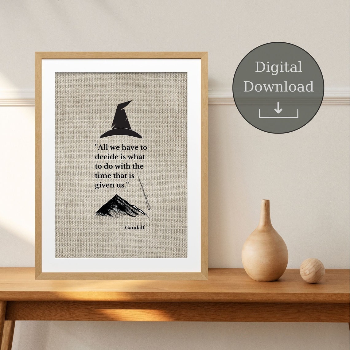 Gandalf Quote Lord of the Rings Printable Hobbit J.R.R. - Etsy