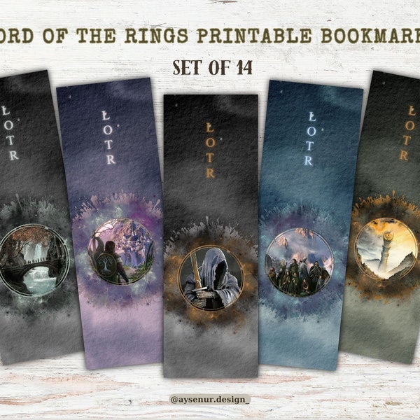 Tolkien Bookmarks - Etsy