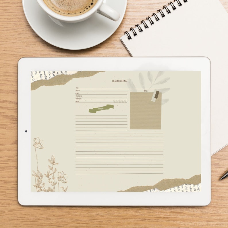 Printable Book Review Template Book Reader Inserts TBR - Etsy