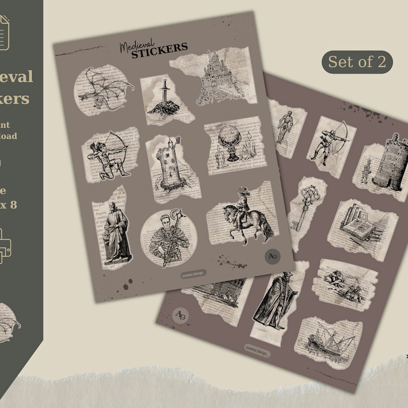 Medieval Stickers - Etsy Canada