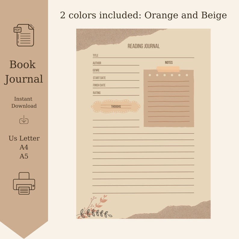 Printable Book Review Template Book Reader Inserts TBR - Etsy