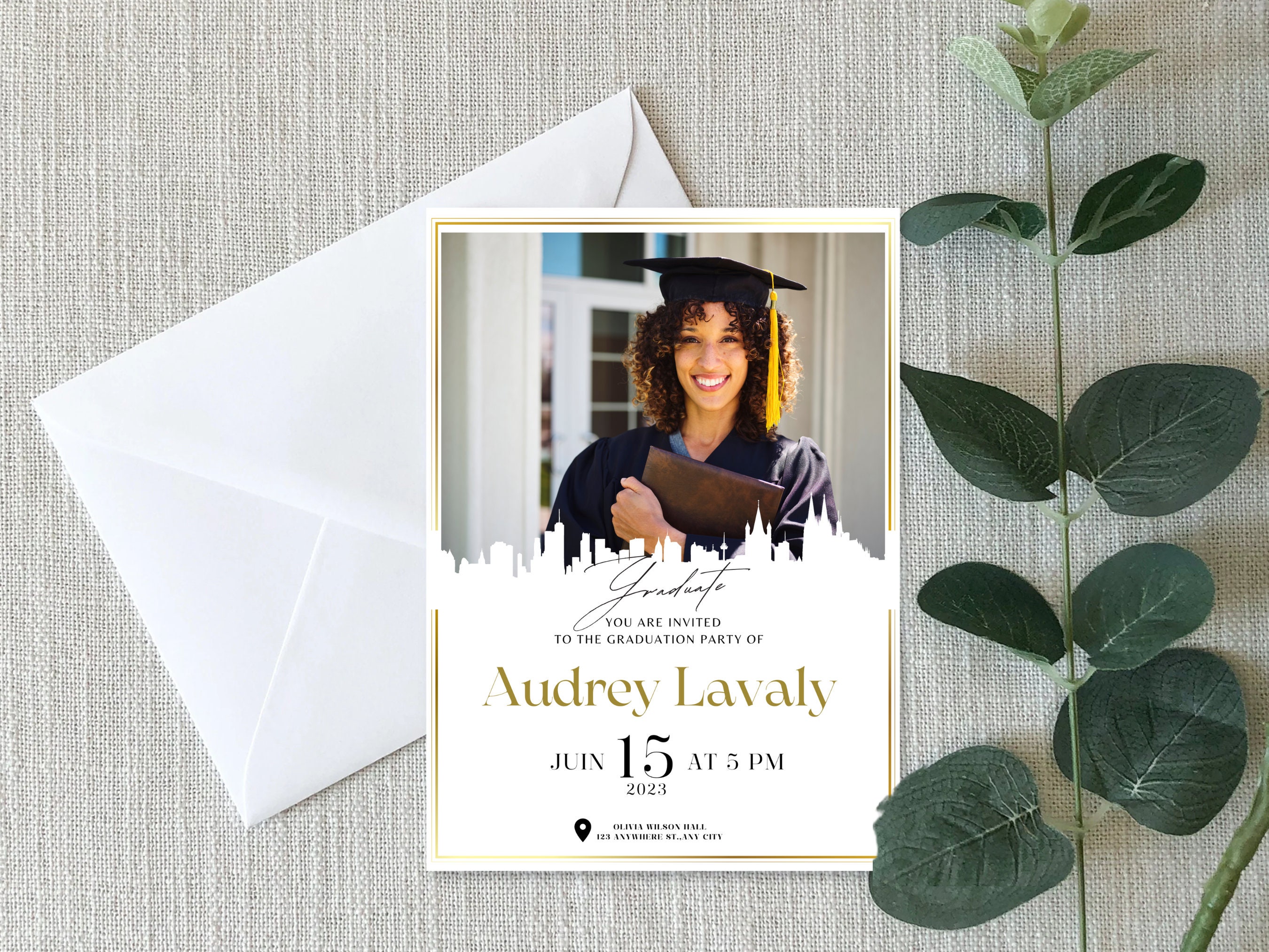 Architect Graduation Invitation Card | Modern Graduation Anounncment ...