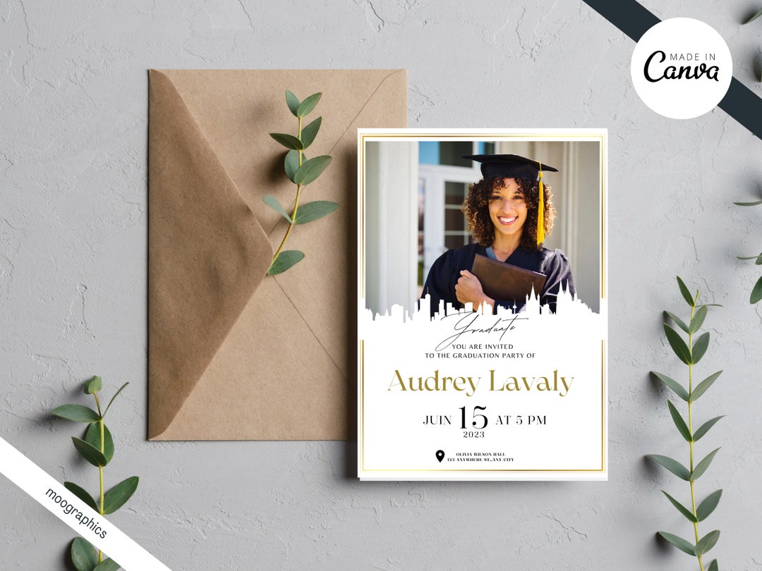 Architect Graduation Invitation Card | Modern Graduation Anounncment ...