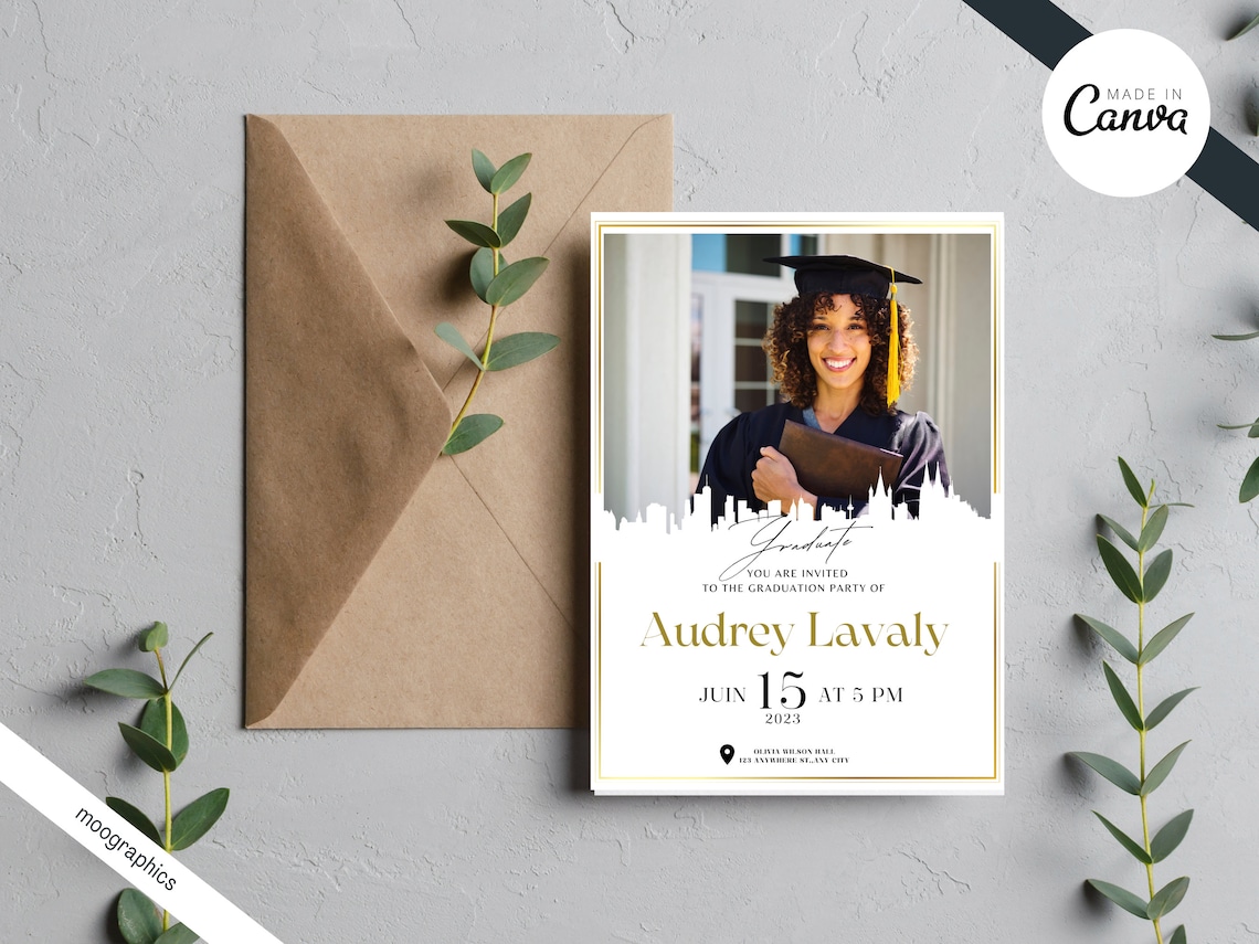 Architect Graduation Invitation Card | Modern Graduation Anounncment ...