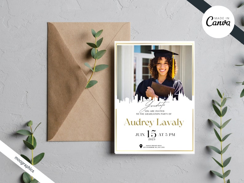 Architect Graduation Invitation Card | Modern Graduation Anounncment ...