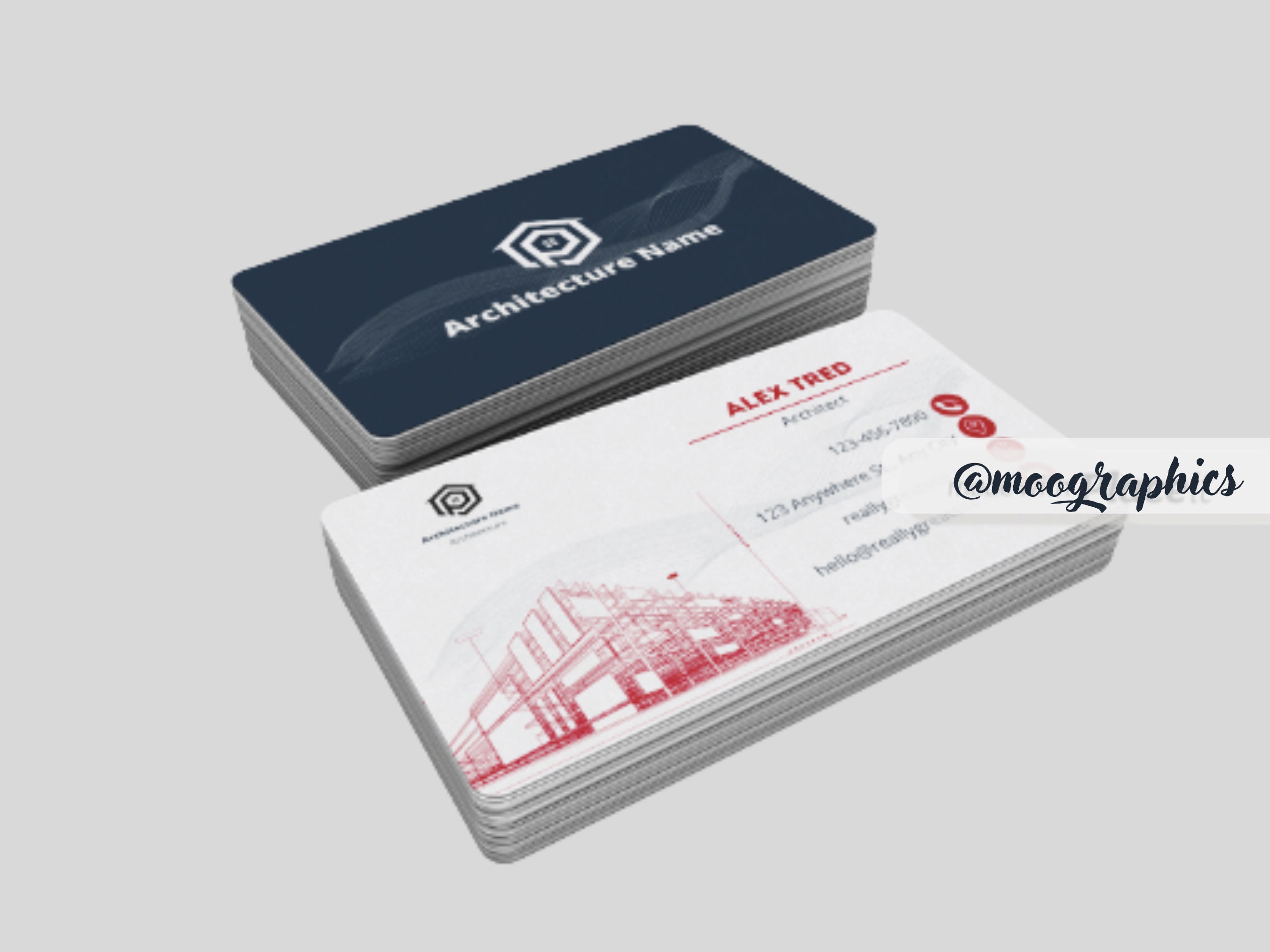 Architect Business Card Template , Canva Editable Business Card ...