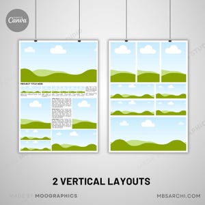 A1 Architecture Presentation Board Templates: Canva Layouts (digital ...