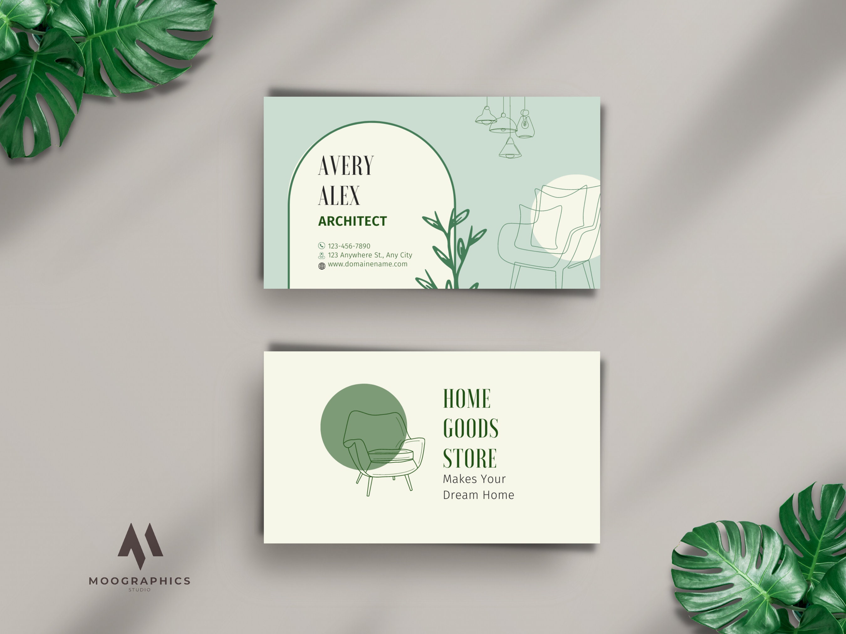 Interior Designer Business Card Template: Architect Canva Design ...