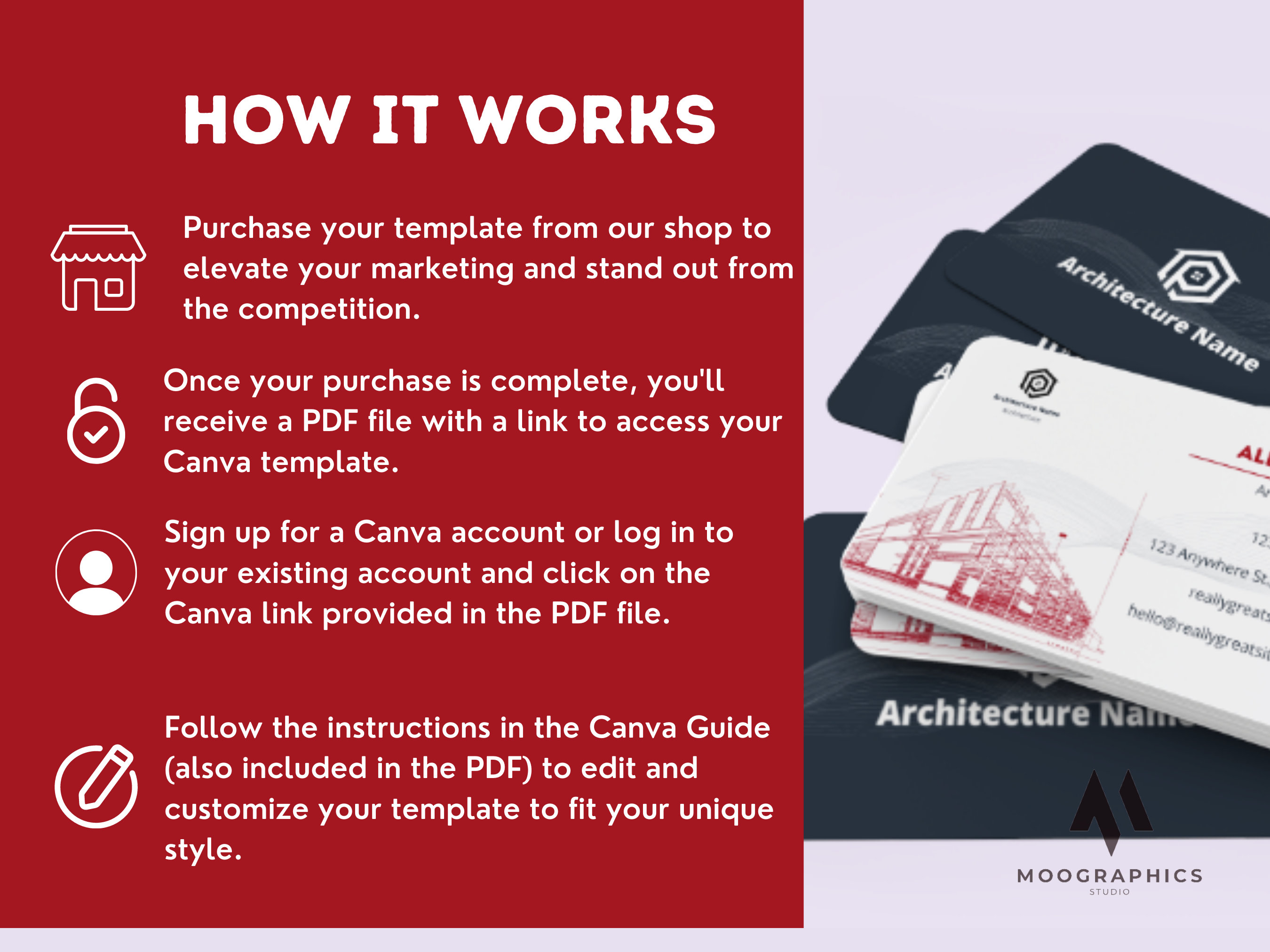 Architect Business Card Template , Canva Editable Business Card ...