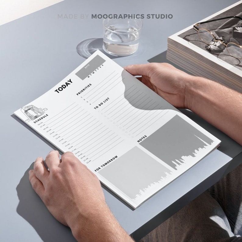 Daily Planner Printable, Undated Daily to Do List Architect ...