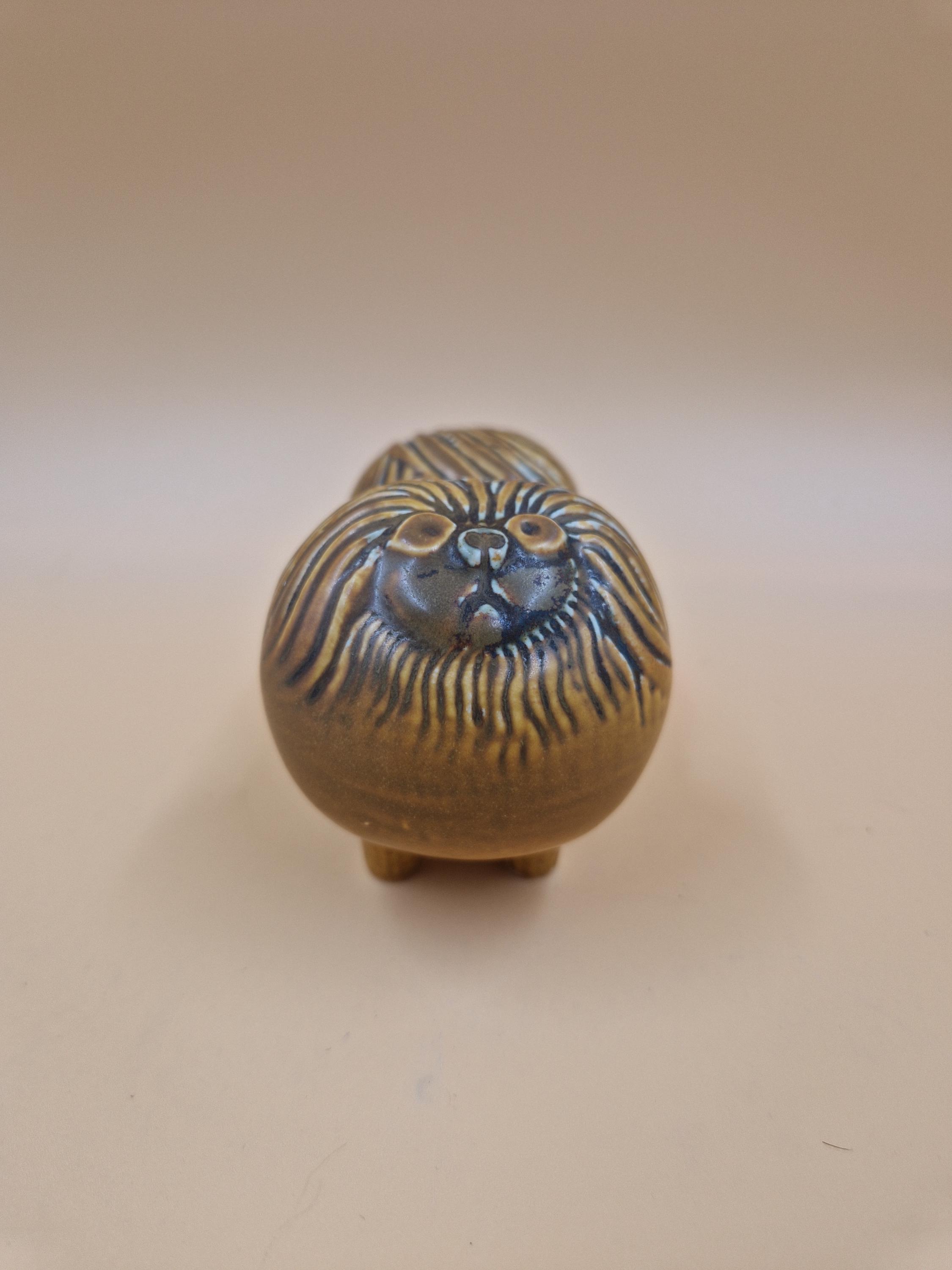 LISA LARSON. the Figurine, Pekingese, Stoneware, Gustavsberg. 20th ...