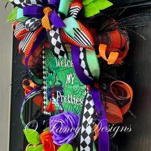 Halloween Door Swag: "welcome My Pretties" Metal Sign - Etsy